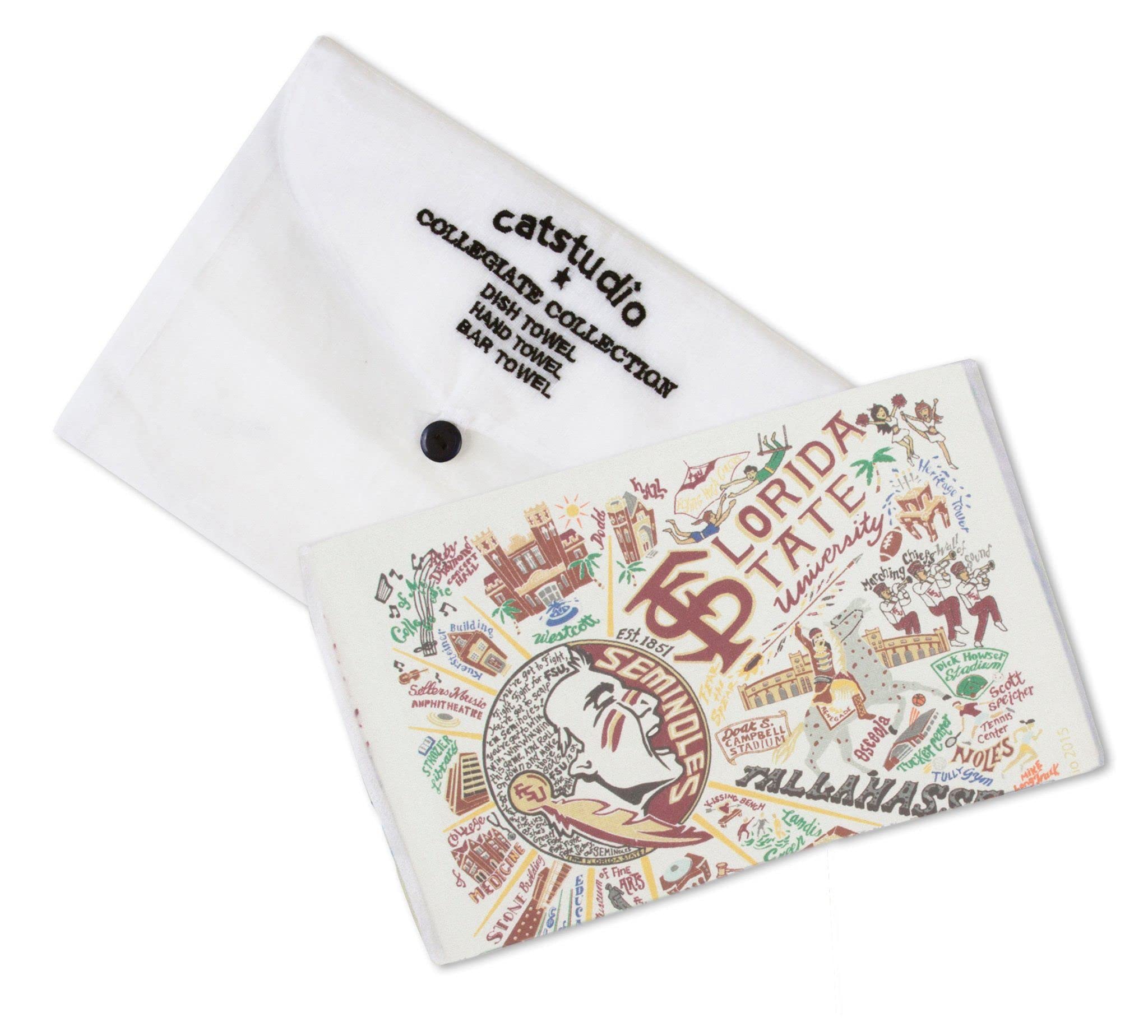 Catstudio Dish Towel, Florida State University Seminoles Hand Towel - Collegiate Kitchen Towel for FSU Fans - Perfect Graduation Gift, Gift for Students, Parents and Alums