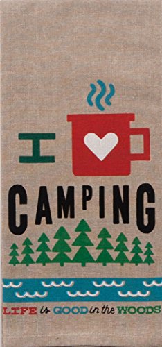 KAY DEE DESI Love Camping Chambray Tea Towel