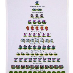 Mistletoe & Co. A Golfer's Chrismtas Kitchen Towel, 18" x 26"