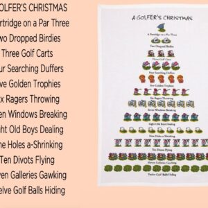 Mistletoe & Co. A Golfer's Chrismtas Kitchen Towel, 18" x 26"