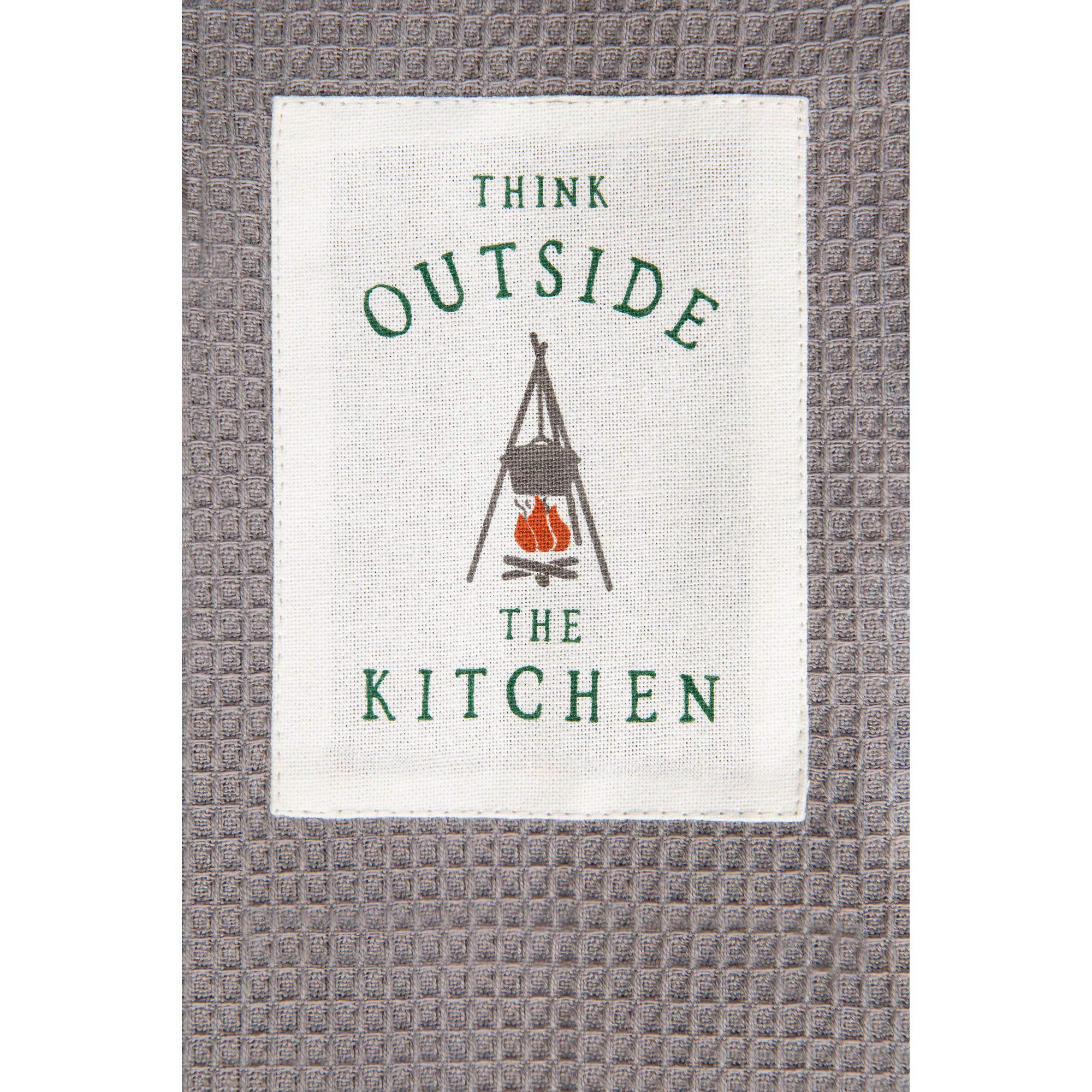 Think Outside Grey One Size Fits Most Waffle Weave Kitchen Dish Towel Boa