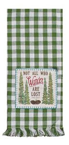 kay dee designs scenic route tea towel, green