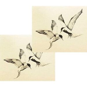 more joy - eco-friendly swedish dishcloths, pack of 2 birds