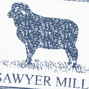 VHC Brands Sawyer Mill Lamb Kitchen Towel, Blue, 19x28