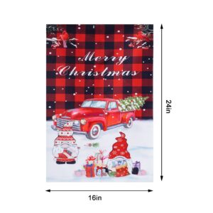 hoyuwak 4Pcs Christmas Kitchen Towels, Merry Christmas Hand Towels Bathroom Decor Soft Bufflo Plaid Snowmen Gnomes Dish Towels for Winter Holiday(24 x 16inch)