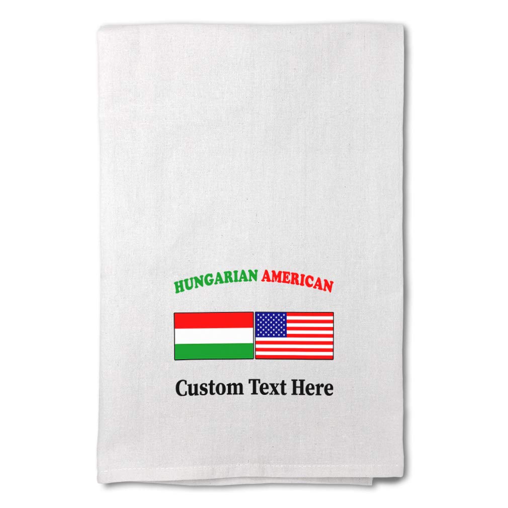 Style In Print Custom Decor Flour Kitchen Towels Hungarian American Countries Countries Flags Cleaning Supplies Dish Towels Personalized Text Here