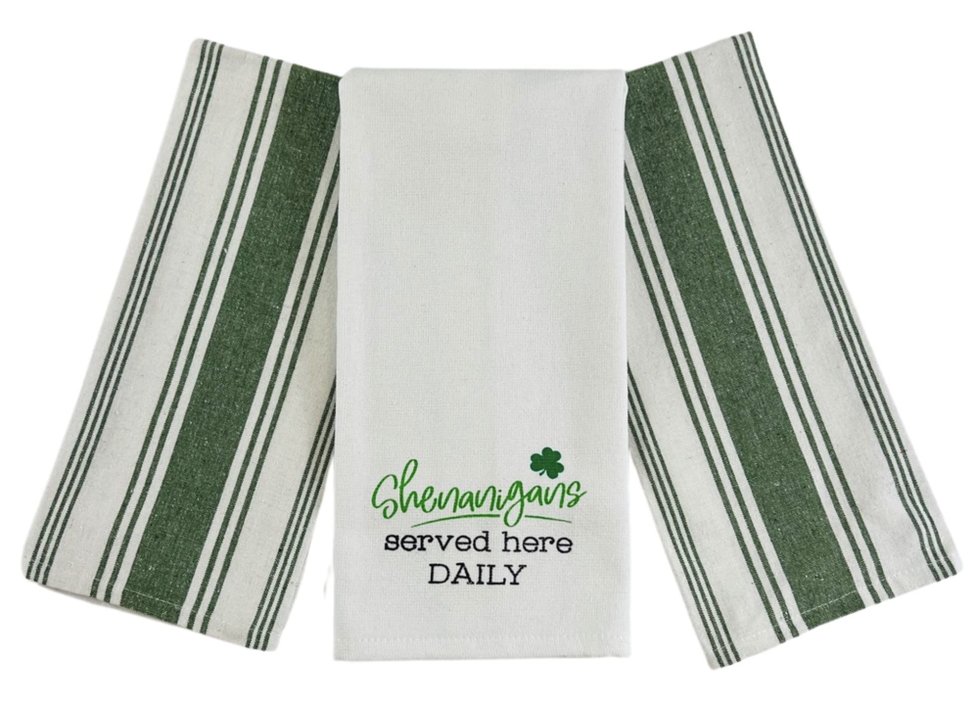 St. Patrick's Day Kitchen Towels: Fun Irish Shenanigans with Plaid Clover All Over Towels (Clover Shenanigans)