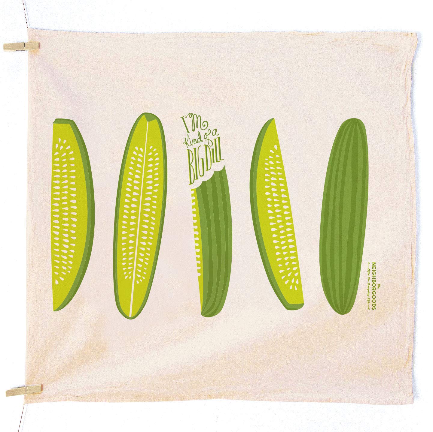 Big Dill Pickle Kitchen Flour Sack Towel