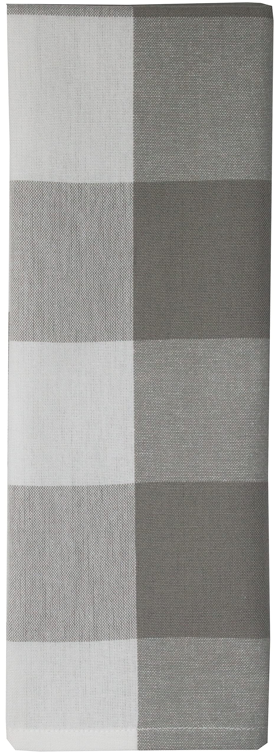 Dunroven House Plain Weave Farm House 3in Check Grey/White Tea Towels, 6