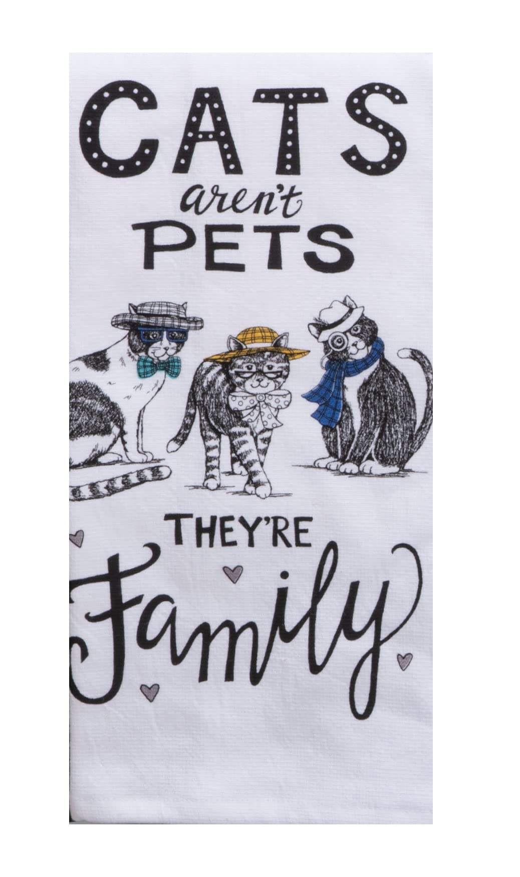 Kay Dee Designs Cats aren't Pets They're Family Terry Kitchen Dish Towel