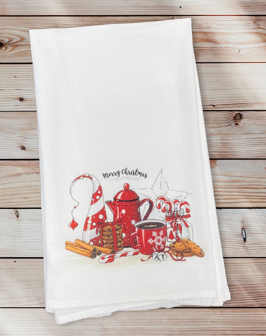 Cotton Creations BB86000-Christmas Hot Chocolate for Christmas Tea Towels, 28" x 29", Pack of 2