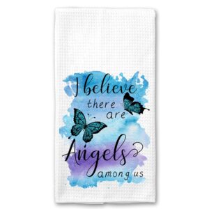 i believe there are angels among us memorial microfiber kitchen/bar hand towel