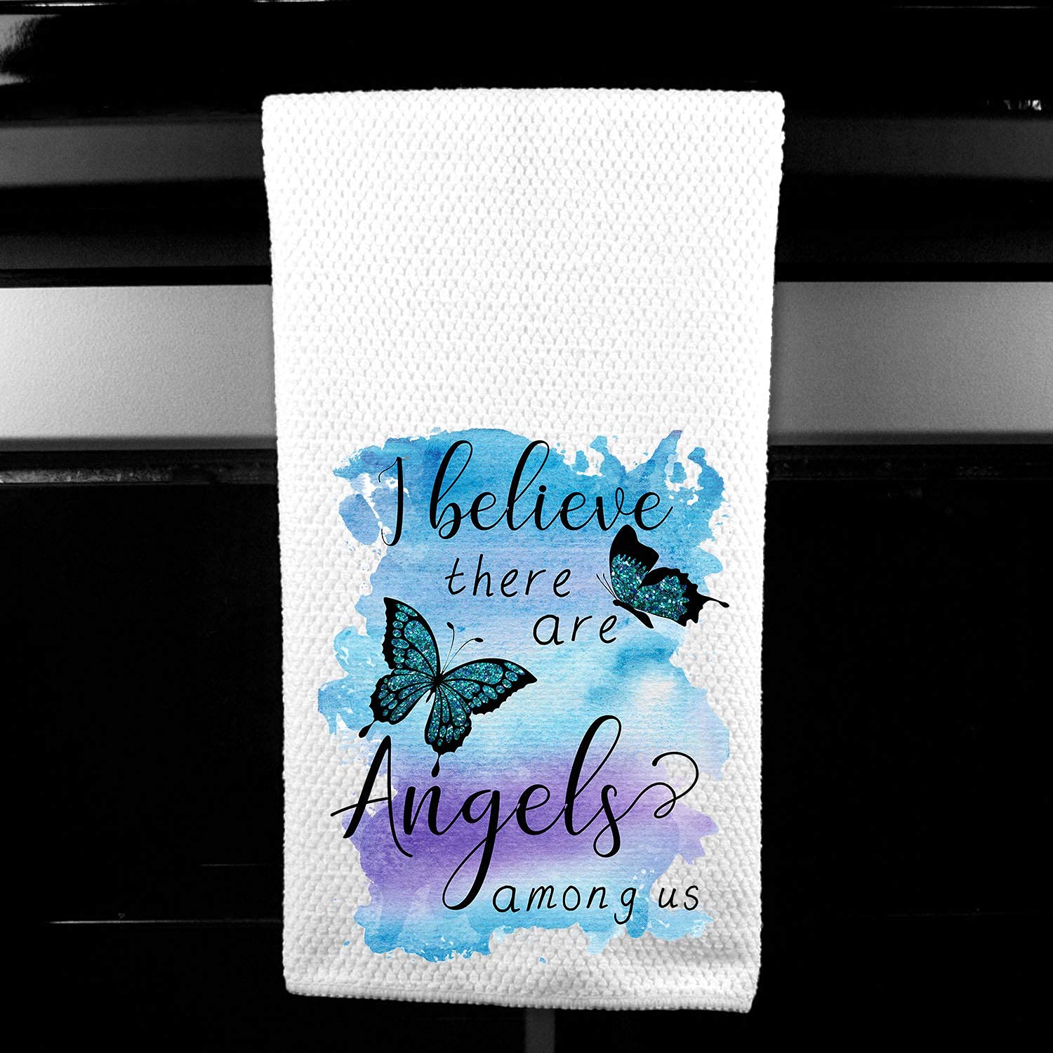 I Believe there are Angels Among Us Memorial Microfiber Kitchen/Bar Hand Towel