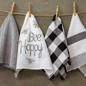 C&F Home Bee Happy Flour Sack Kitchen Towel Decor Decoration 18" x 27" White