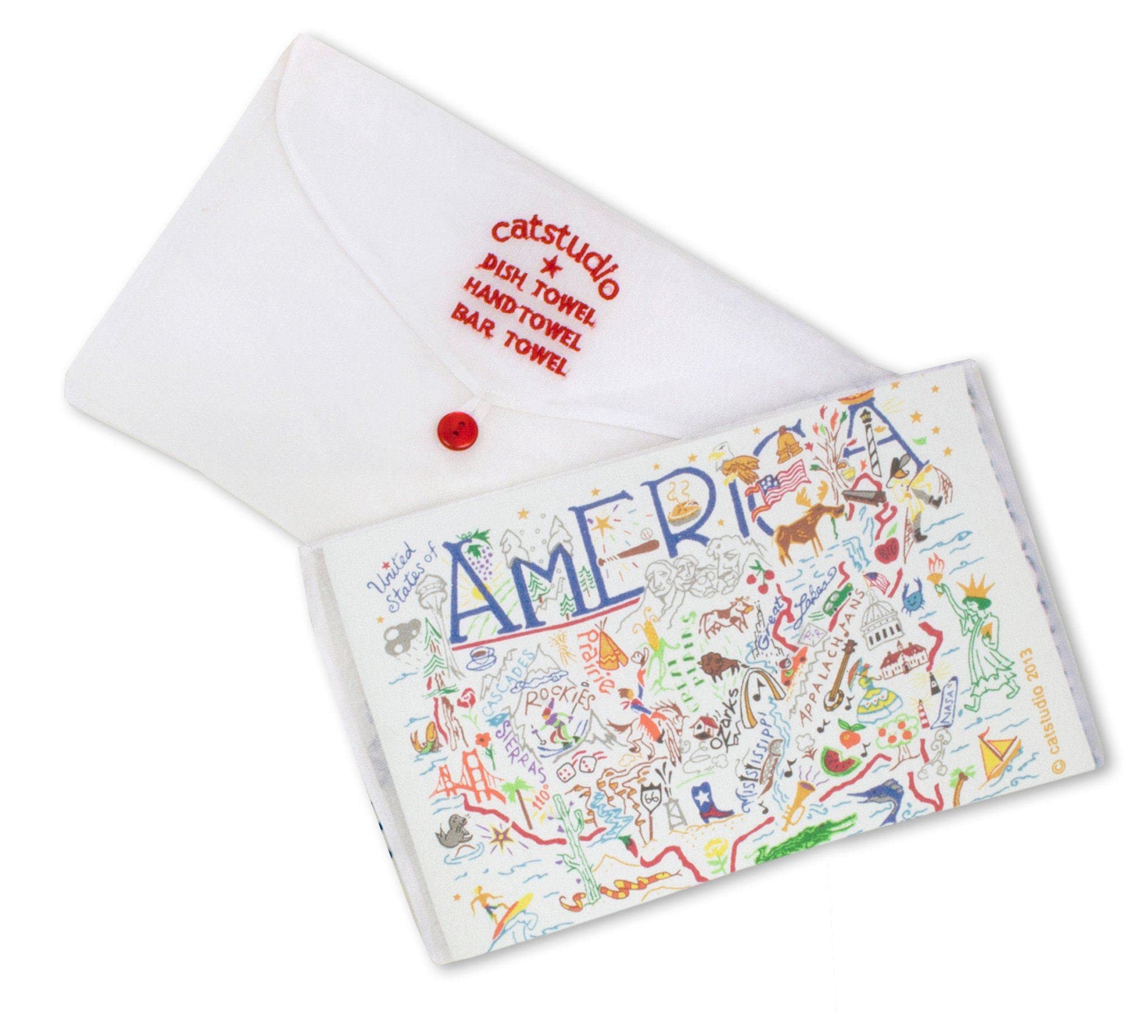 Catstudio America Dish & Hand Towel | Great for Kitchen, Bar, & Bathroom