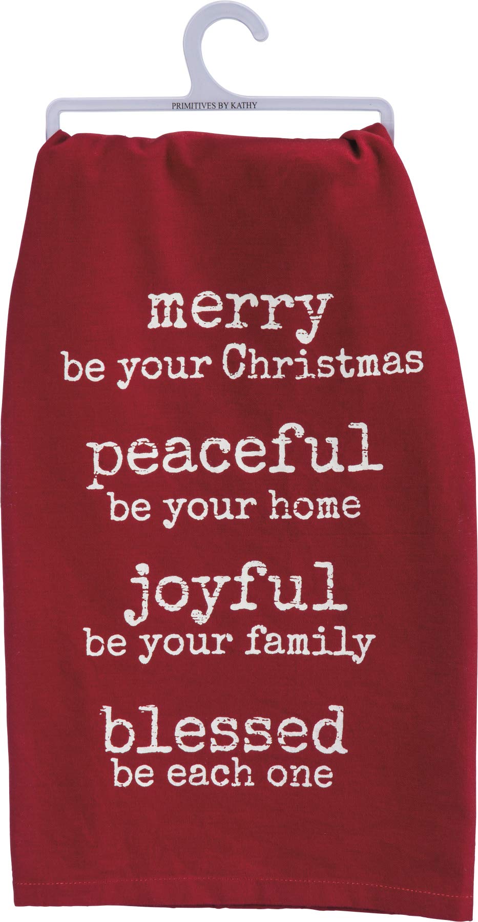 2 Piece Red White Holiday Kitchen Towel Bundle, Merry Be Your Christmas and Jesus Is The Reason