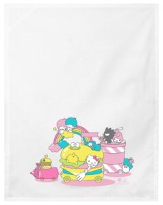 bioworld sanrio hello kitty characters logo kitchen dish towel