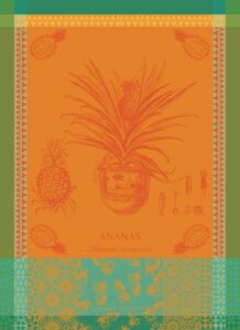 garnier thiebaut ananas en pot jaune soleil kitchen towel, 22"x30"