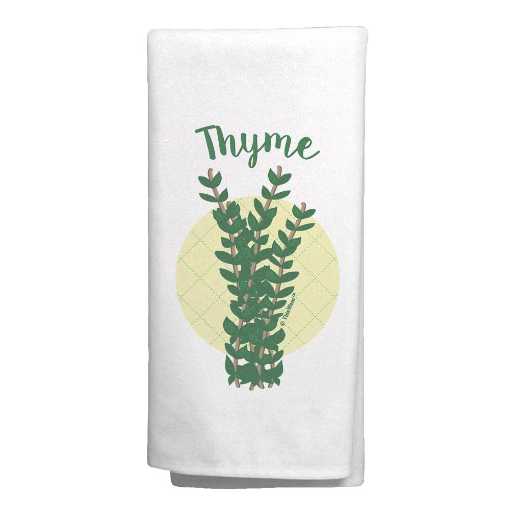 Farmhouse Kitchen Decor Thyme Popular Cooking Herbs and Spices 2 Pack Kitchen Tea Towels Thyme