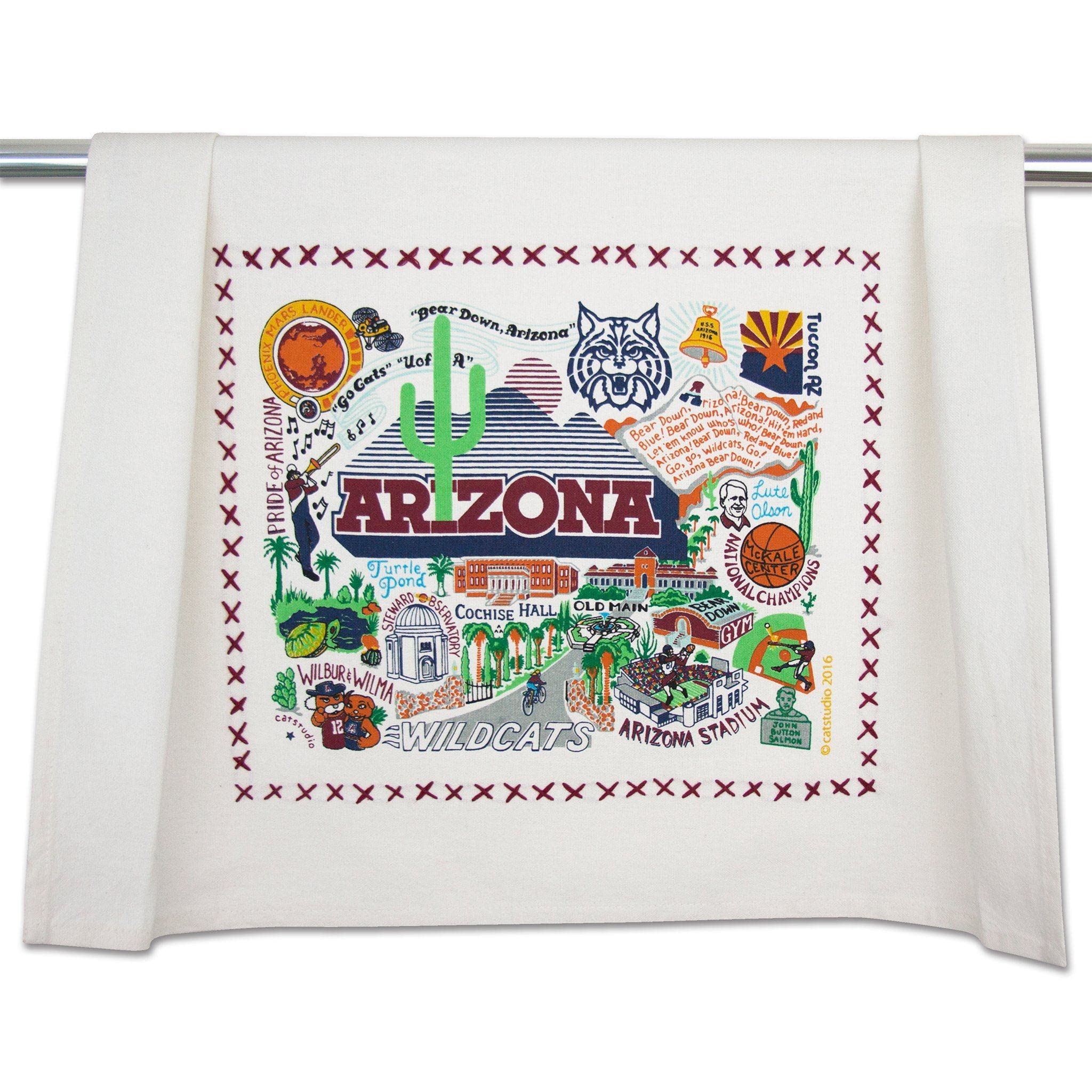 Catstudio Dish Towel, University of Arizona Wildcats Hand Towel - Collegiate Kitchen Towel for Arizona Fans for Students, Graduation, Parents and Alums