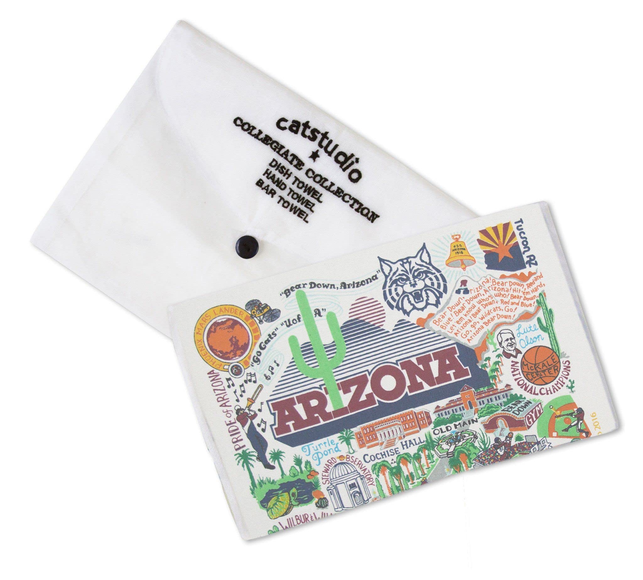 Catstudio Dish Towel, University of Arizona Wildcats Hand Towel - Collegiate Kitchen Towel for Arizona Fans for Students, Graduation, Parents and Alums