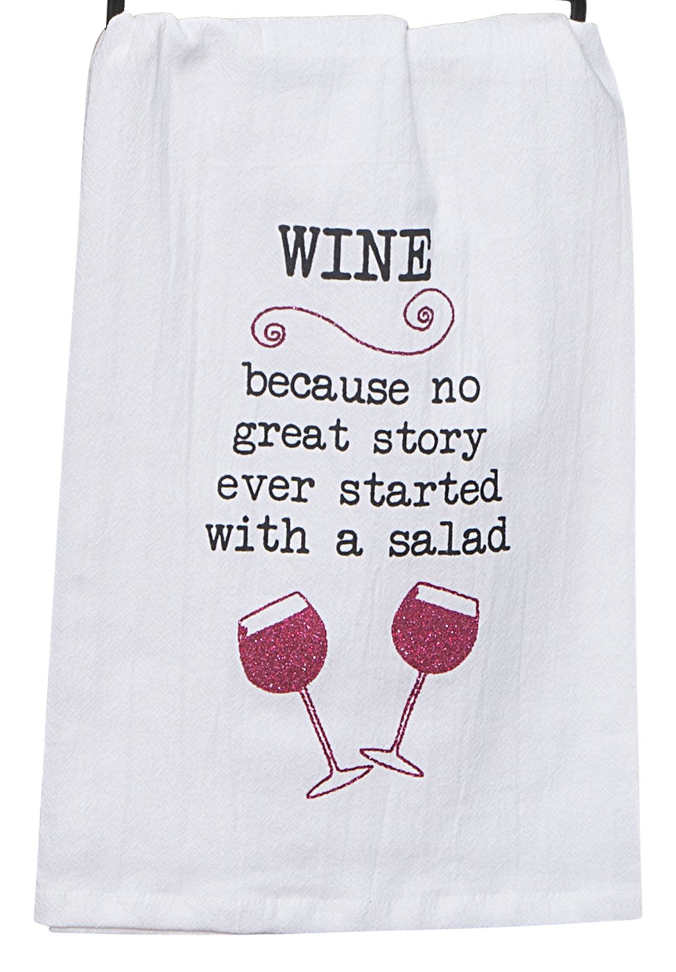 Kay Dee Designs Wine Story Krinkle Flour Sack Towel with Glitter Dye