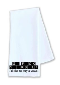 kitchen dish towel i'd like to buy a vowel animal pet funny cute kitchen decor drying cloth…100% cotton