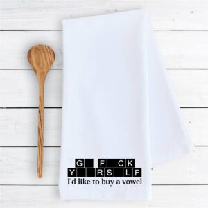 Kitchen dish towel I'd like to buy a vowel animal pet funny cute Kitchen Decor drying cloth…100% COTTON