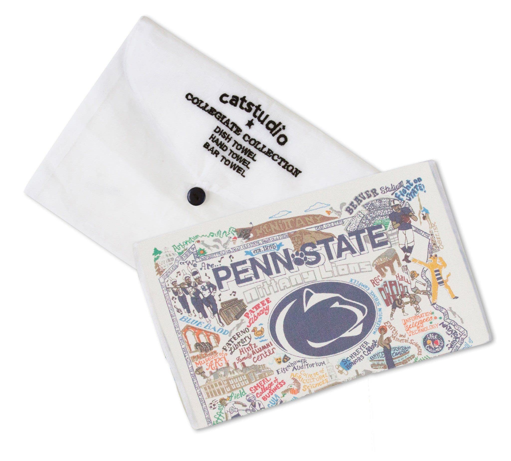 Catstudio Dish Towel, Penn State University Nittany Lions Hand Towel - Collegiate Kitchen and Tea Towel for Penn State Fans - Perfect Graduation Gift, Gift for Students, Parents and Alums