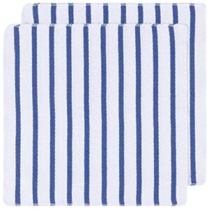 Now Designs Basketweave Kitchen Dishcloth, Set of Two, Royal Blue