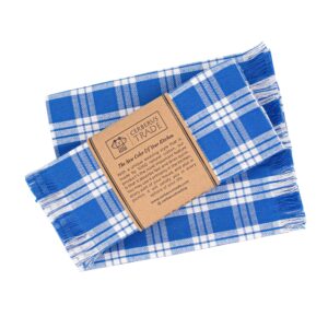 cerberus trade dish and kitchen towels -0 cotton bar and hand towels, absorbent for dishes, blue (set of 4)