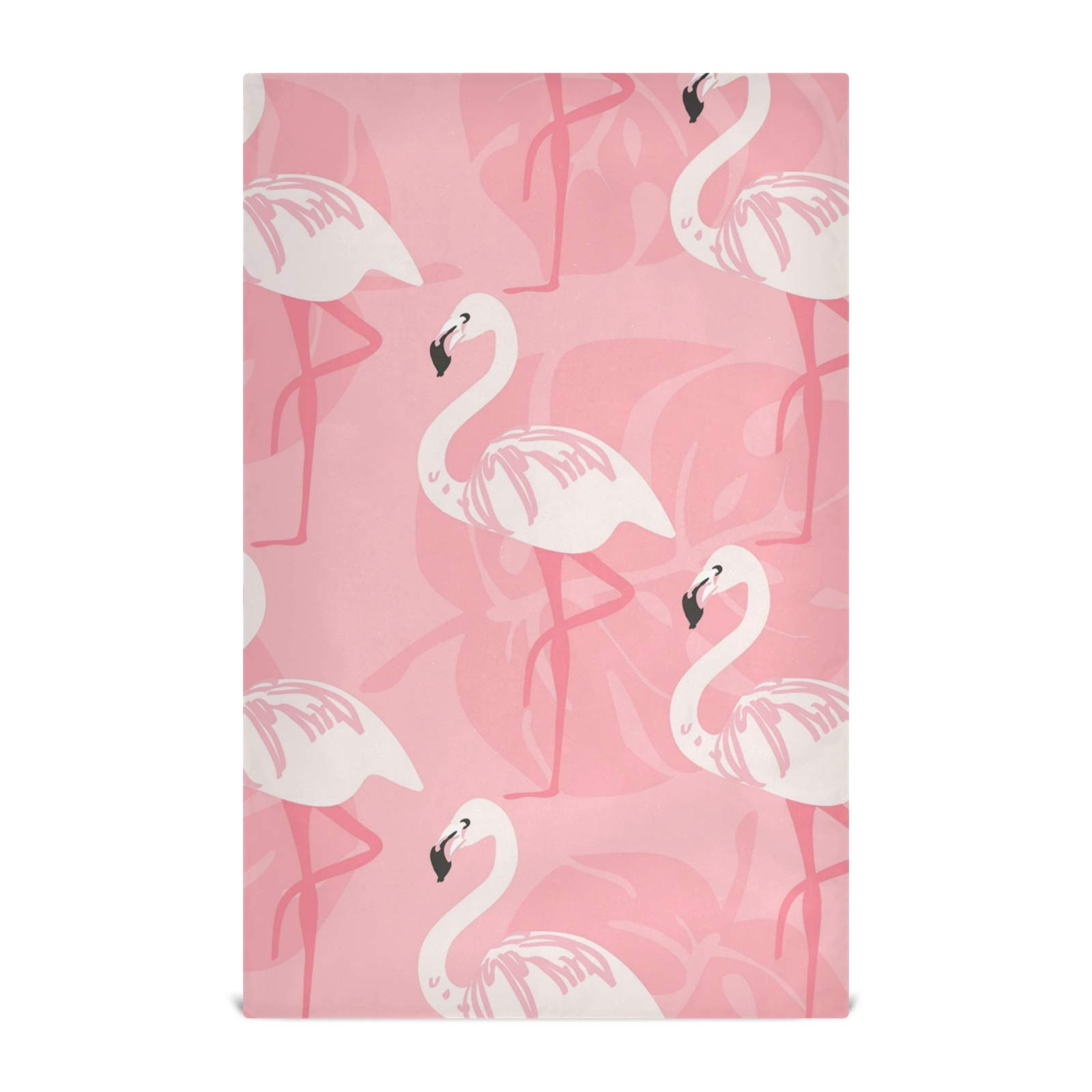 Qilmy Flamingo Kitchen Dish Towel Set of 6, Soft Absorbent Dish Cloths Decorative Tea Bar Drying Towels, 28 x 18 Inch