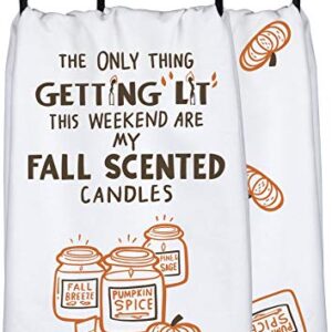 Primitives by Kathy The Only Thing Getting Lit This Weekend are My Fall Scented Candles Home Décor Kitchen Towel