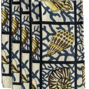 Petal Cliff Set of 4, Nautical Coastal Seashell Design Kitchen Towels Dish Towels Kitchen Towels for Kitchen Decorative Size: 15 x 25 inch.