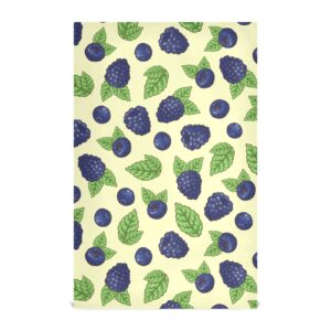 summer fruits blueberry kitchen towel set fresh grape leaves green dish towel set of 1 tea towels large 28''x18'' multi-purpose washing cloth home decorative lint-free dishcloths for restaurant hous