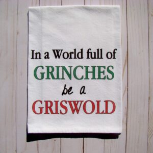 Grinch Griswold Christmas tea towel handmade