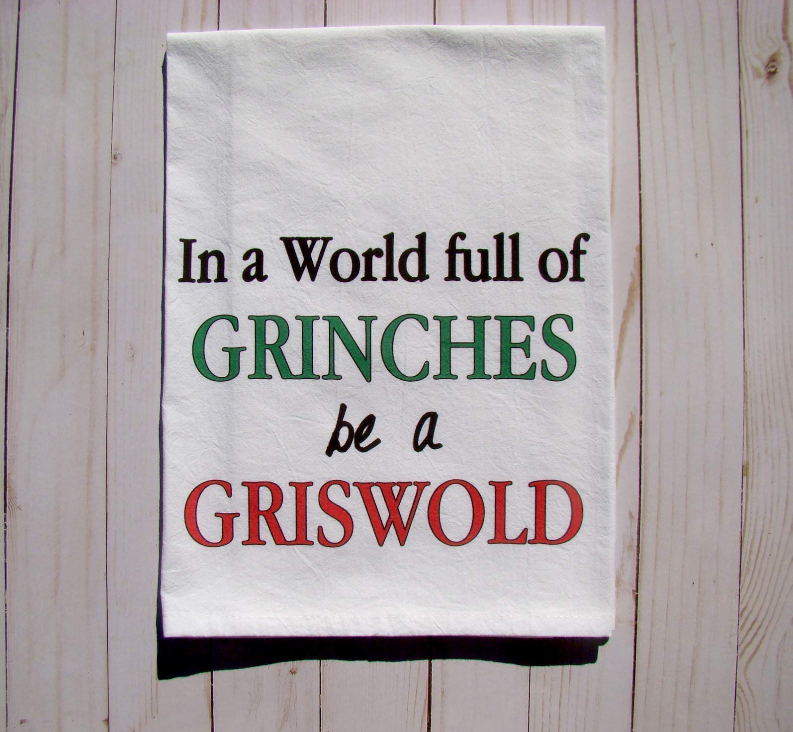 Grinch Griswold Christmas tea towel handmade