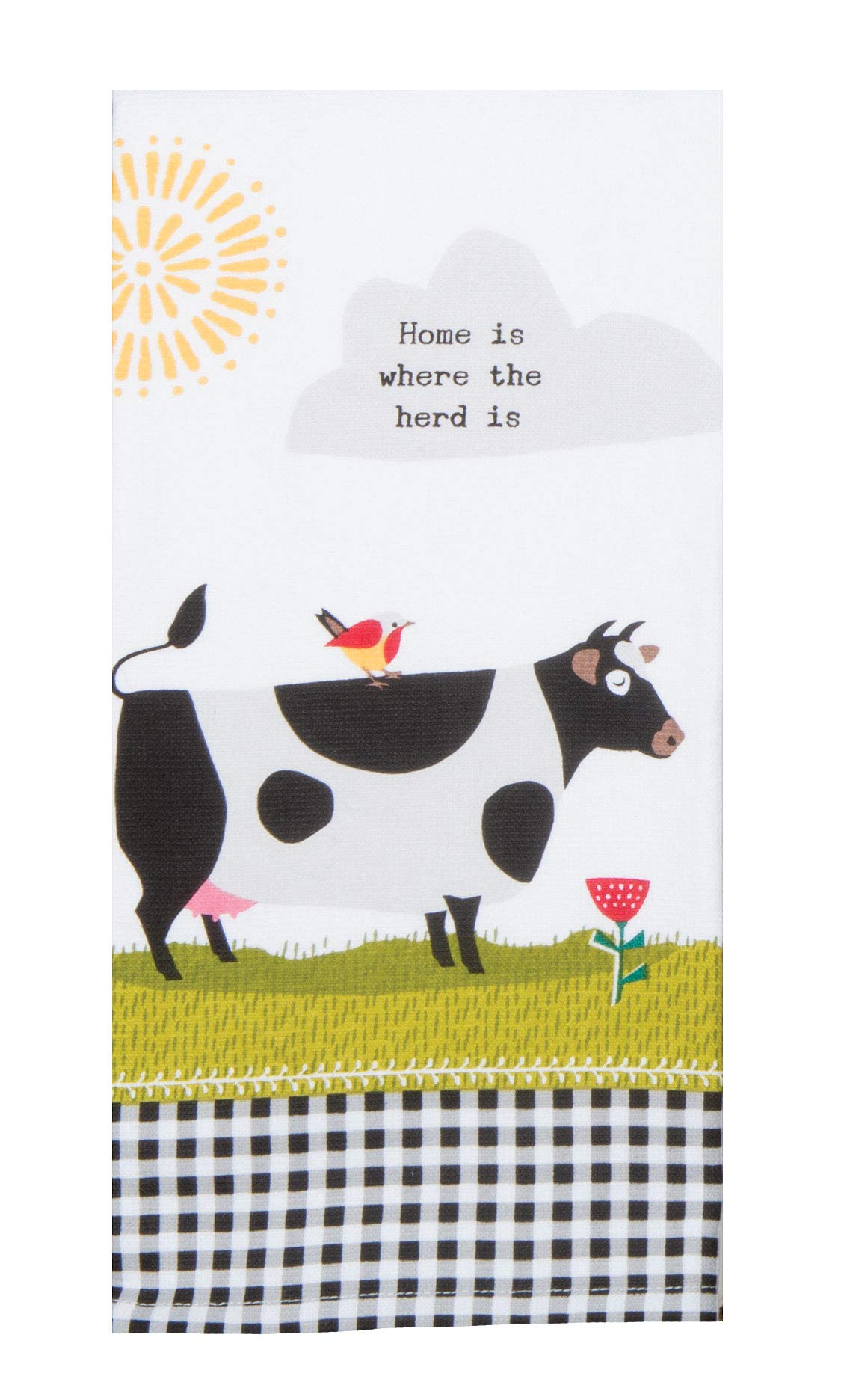 Kay Dee Designs Farm Charm Cow DP Terry Dish Towel, 16 x 20, Various