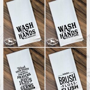 Wash Your Hands You Filthy Animal - Funny Flour Sack, Bathroom or Kitchen Towel