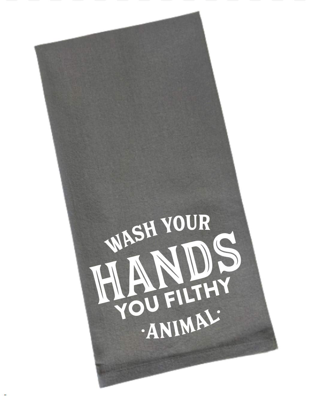 Wash Your Hands You Filthy Animal - Funny Flour Sack, Bathroom or Kitchen Towel