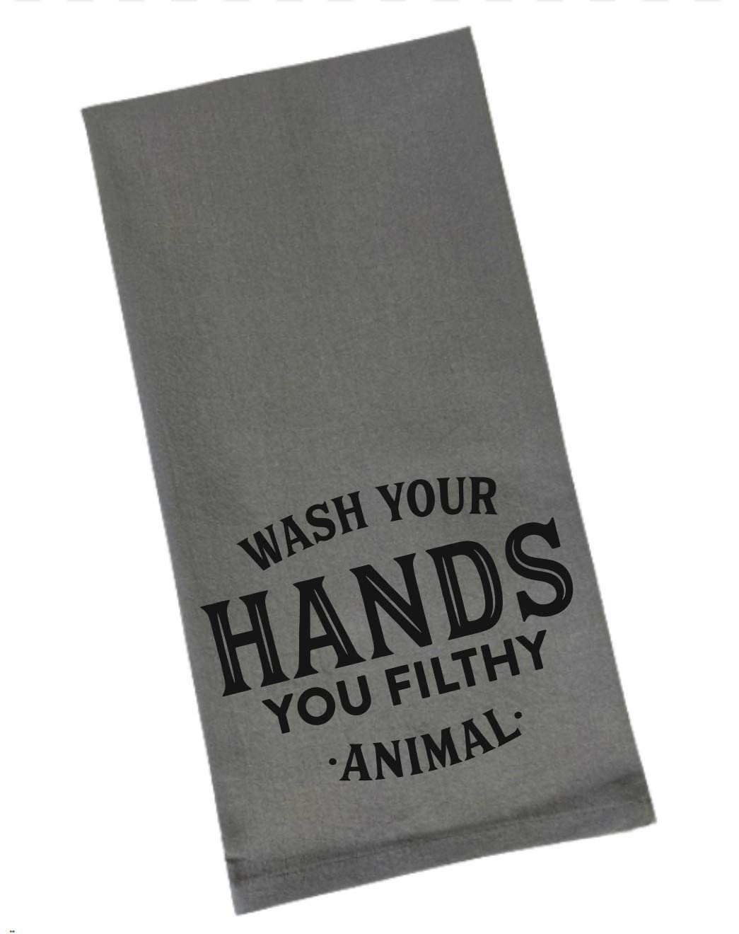 Wash Your Hands You Filthy Animal - Funny Flour Sack, Bathroom or Kitchen Towel