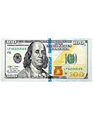 everydayspecialcom new 100 dollar bill ($100) print beach towel 100% cotton 28"x59"