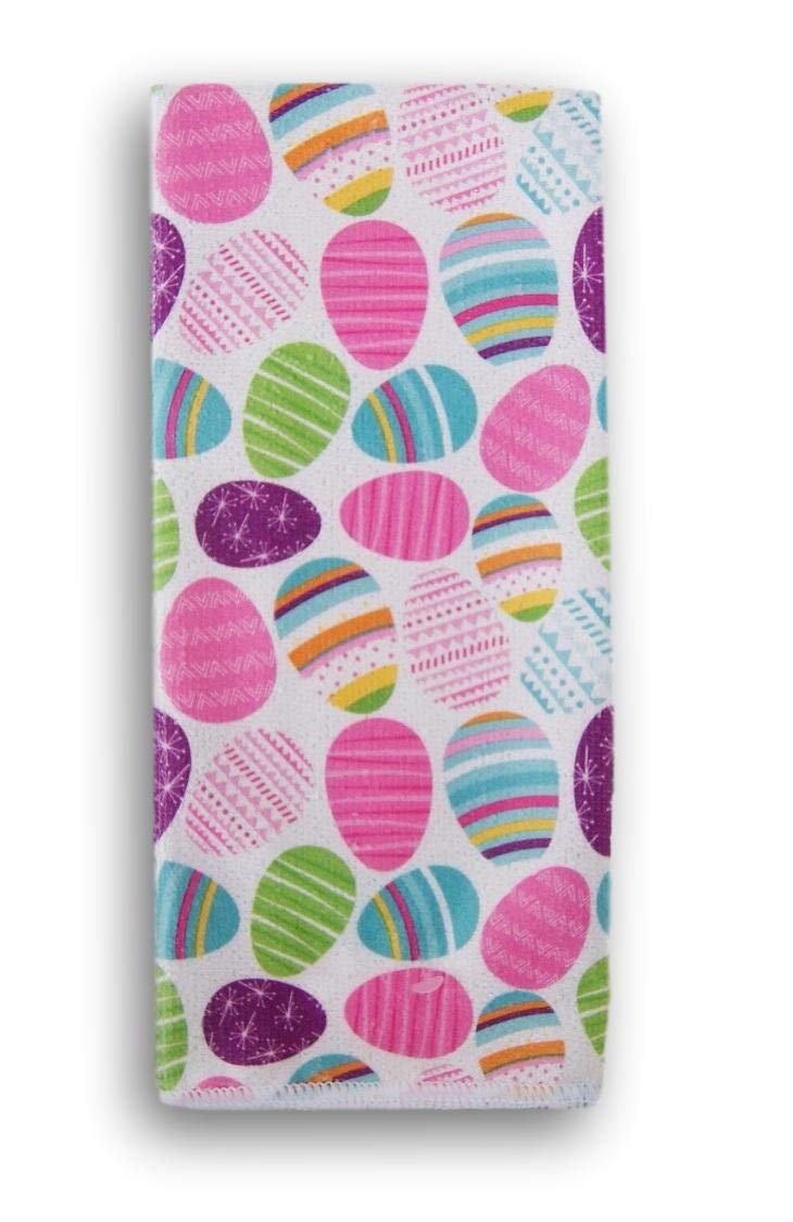 Seasonal Decor Easter Themed Kitchen Towel - 15 x 25 Inches - Easter Egg Variety