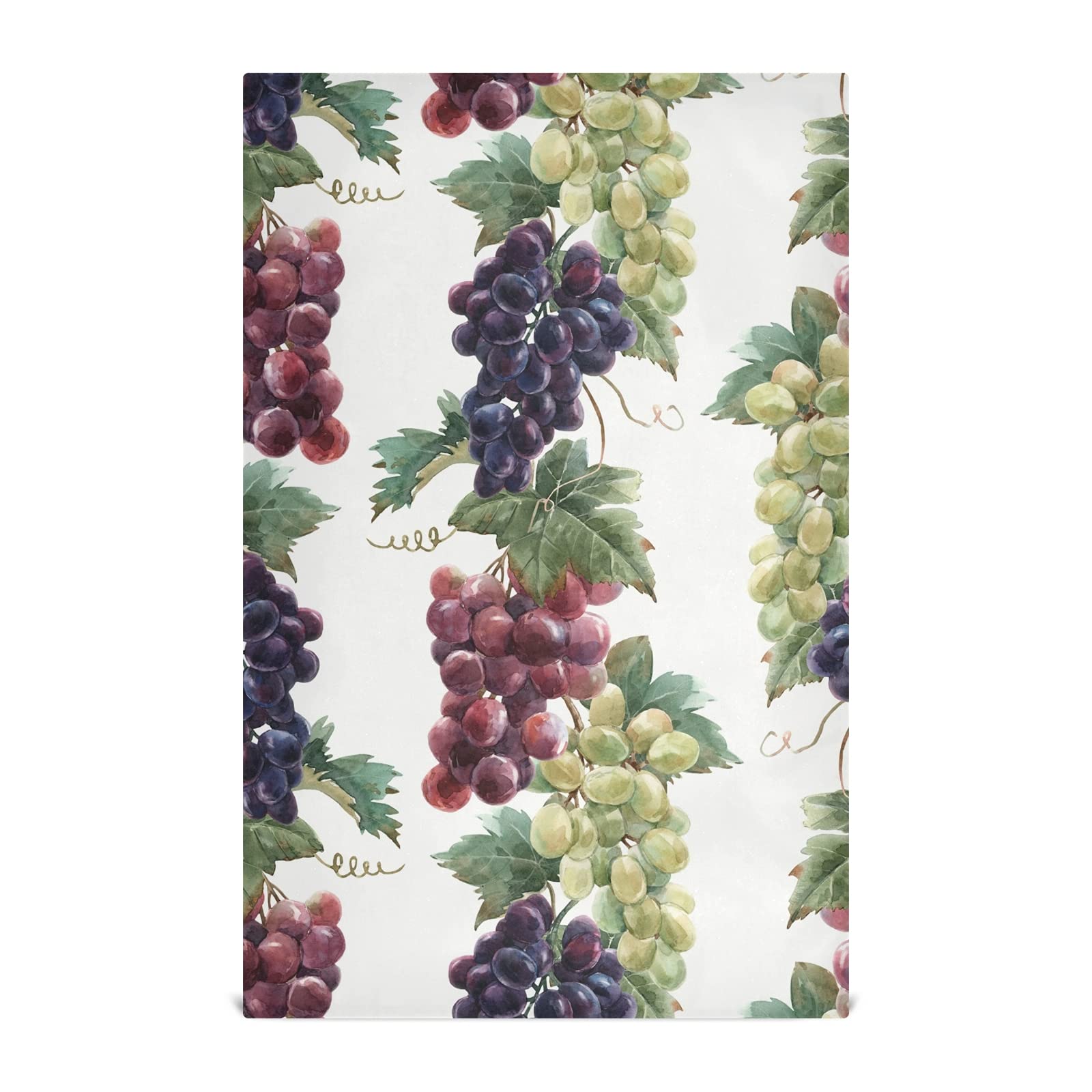 Dallonan Kitchen Towels and Dishcloths Sets of 6 Red White and Black Grapes Vine Polyester Soft Absorbent Hand Towels for Kitchen Clearance, Dish Towel, Tea Towels, Bar Towels 28x18 Inch