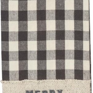 Primitives by Kathy Decorative Kitchen Towel - Merry Christmas, Farmhouse Collection Inspired Plaid Design