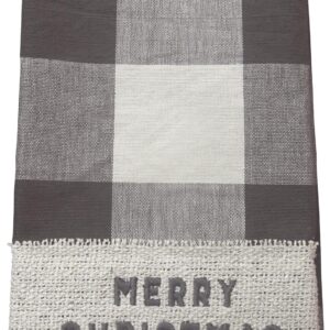 Primitives by Kathy Decorative Kitchen Towel - Merry Christmas, Farmhouse Collection Inspired Plaid Design