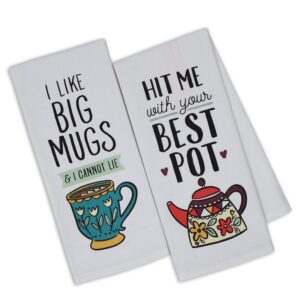 coffee love printed dishtowels