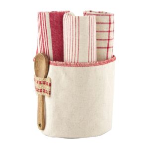 mud pie towel bucket set, fa la la