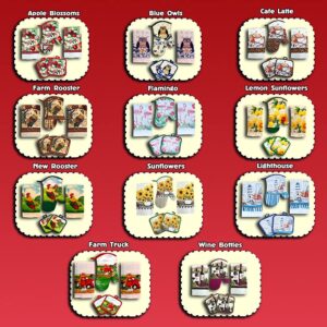 Lobyn Value Packs - 5 Piece Country Kitchen Towel Set: Features Red Apples on a Patchwork Quilt, 2 Decorative Dish Towels, 1 Oven Mitt, and 2 Quilted Potholders