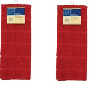 Hand Towel Set 2 Pack Decorate Your Kitchen Décor – Home Décor -Bath Towels Kitchen Linens (Red)